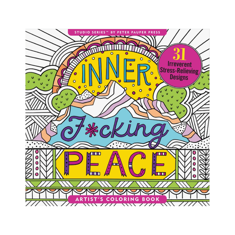 Colouring Book "Inner F*cking Peace" – Blank Canvas Art Supplies